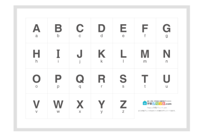 無料のアルファベット表・ABC表を厳選！英語表を無料ダウンロード│ショーケース プラス
